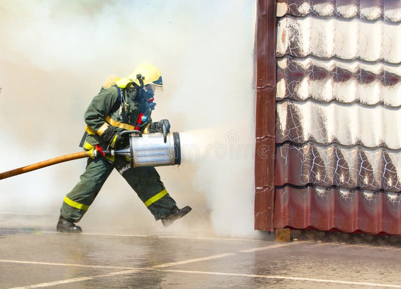 Water and Foam Line for Fire Protection System Stock Photo - Image of ...
