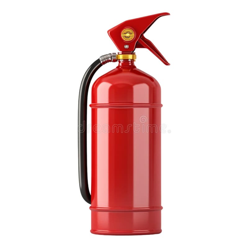 Fire Extinguisher Against Transparent Background for Safety Materials ...