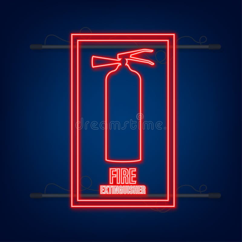 Fire Extinguisher Aimed at the Fire. Protection Symbol Stock Vector ...