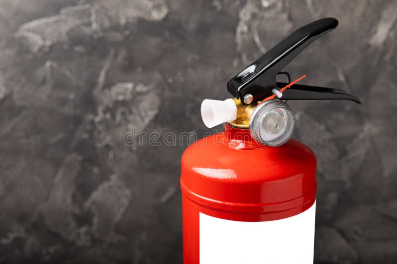 Fire Extinguisher on the Background of Wall. Stock Image - Image of ...