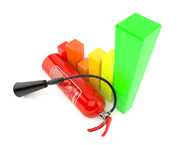 Fire Extinguisher with Chart Stock Illustration - Illustration of ...