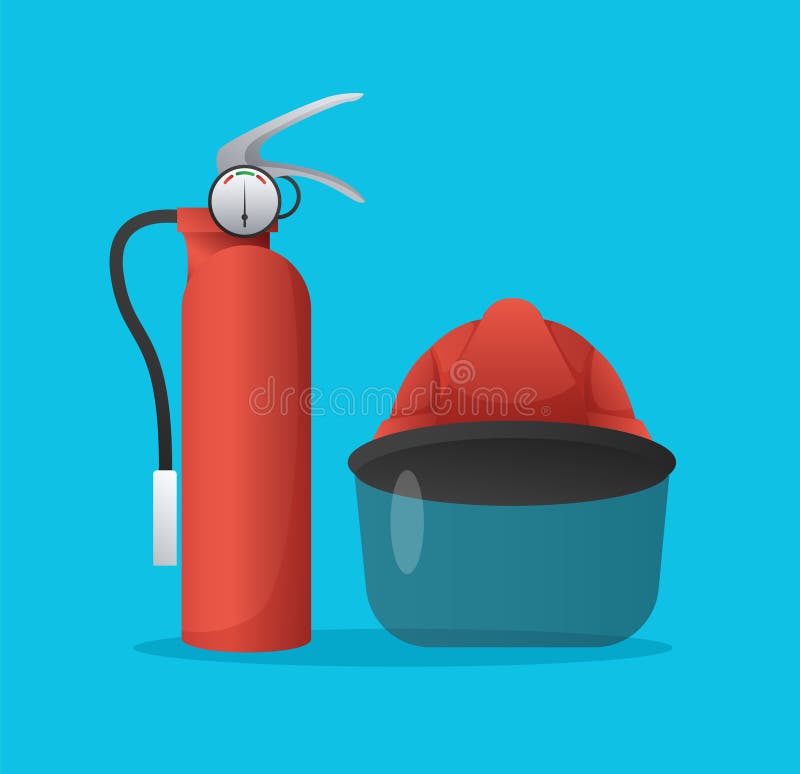 Fire Extinguisher Firefighter Icon Vector Illustration Stock Vector ...