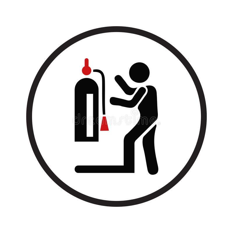 Fire Extinguisher Gas Safety Danger Emergency Icon Stock Vector ...