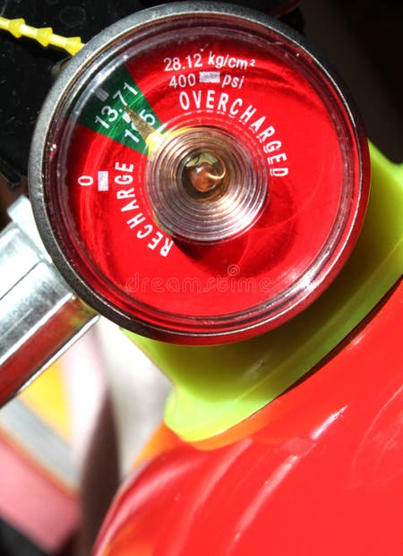 Fire Extinguisher Gauge stock image. Image of emergency - 14813097