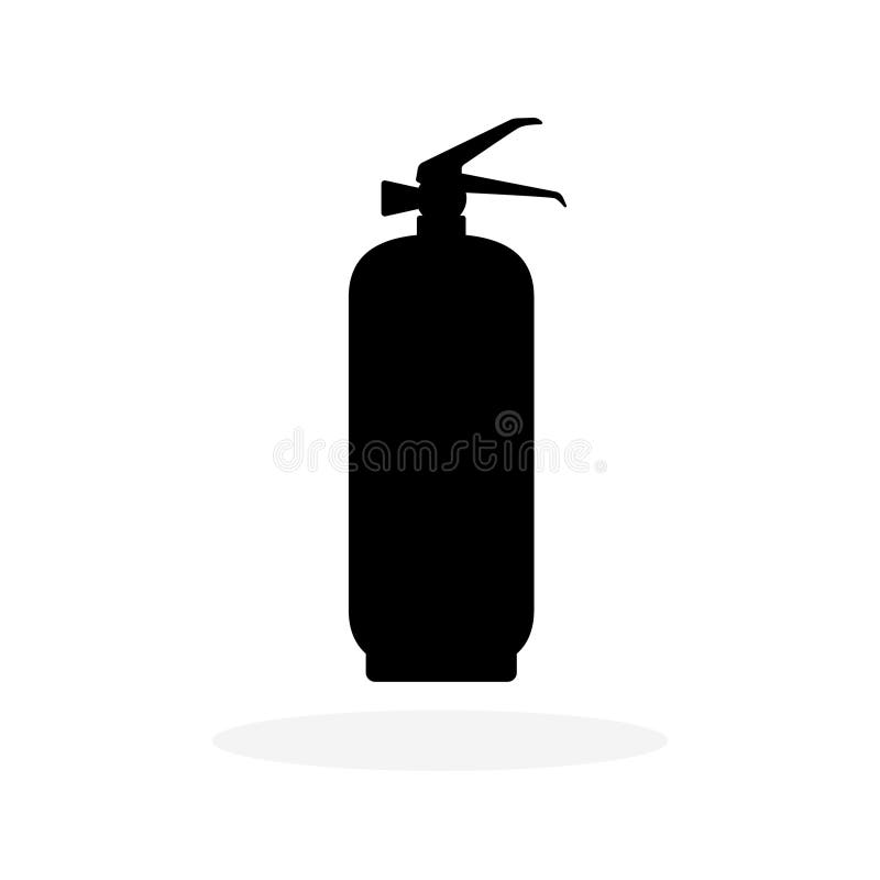 Fire Extinguisher Icon. Fire Extinguisher Black Icon. Firefighter ...