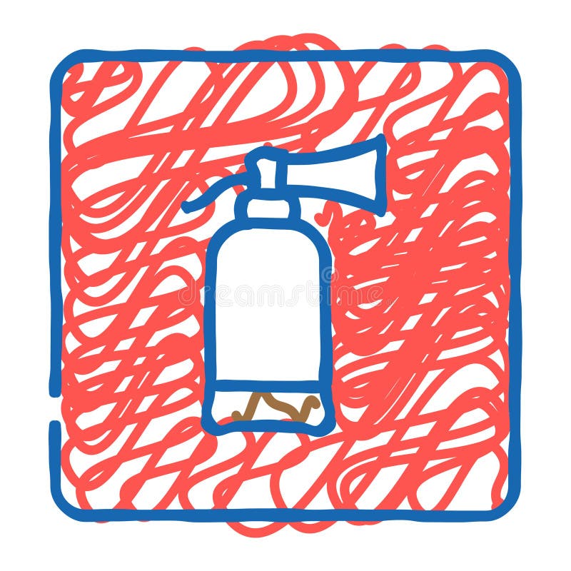 Fire Extinguisher Icon Doodle Illustration Stock Illustration ...