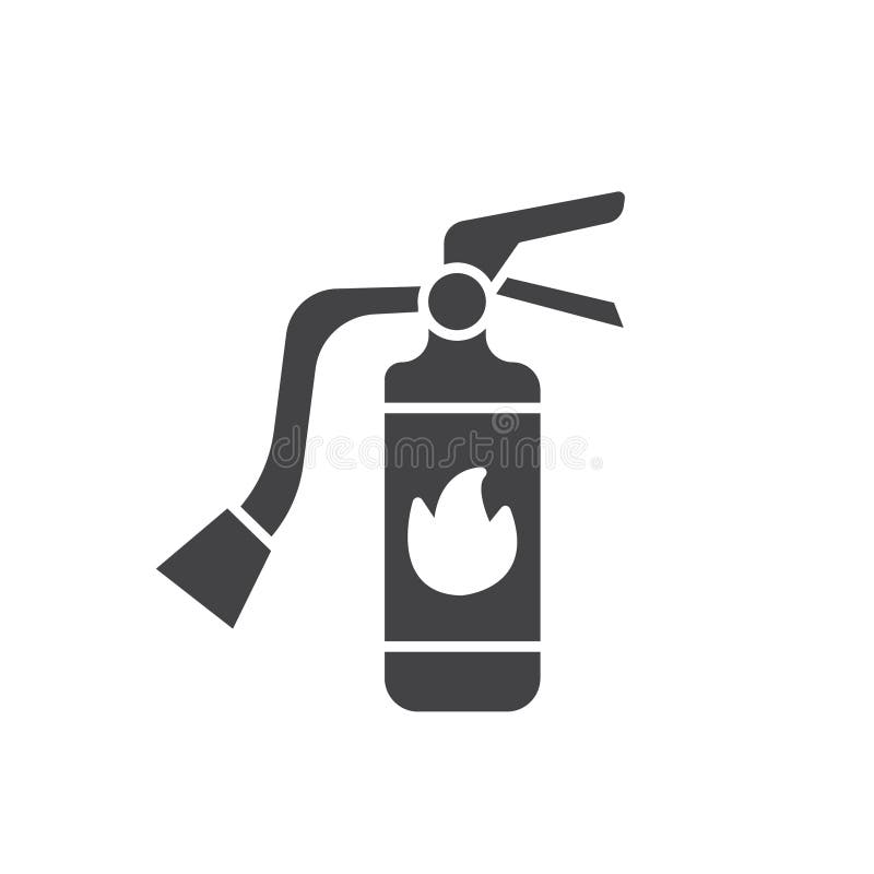 Fire Extinguisher Icon Flat Simple Outline Set Stock Illustration ...