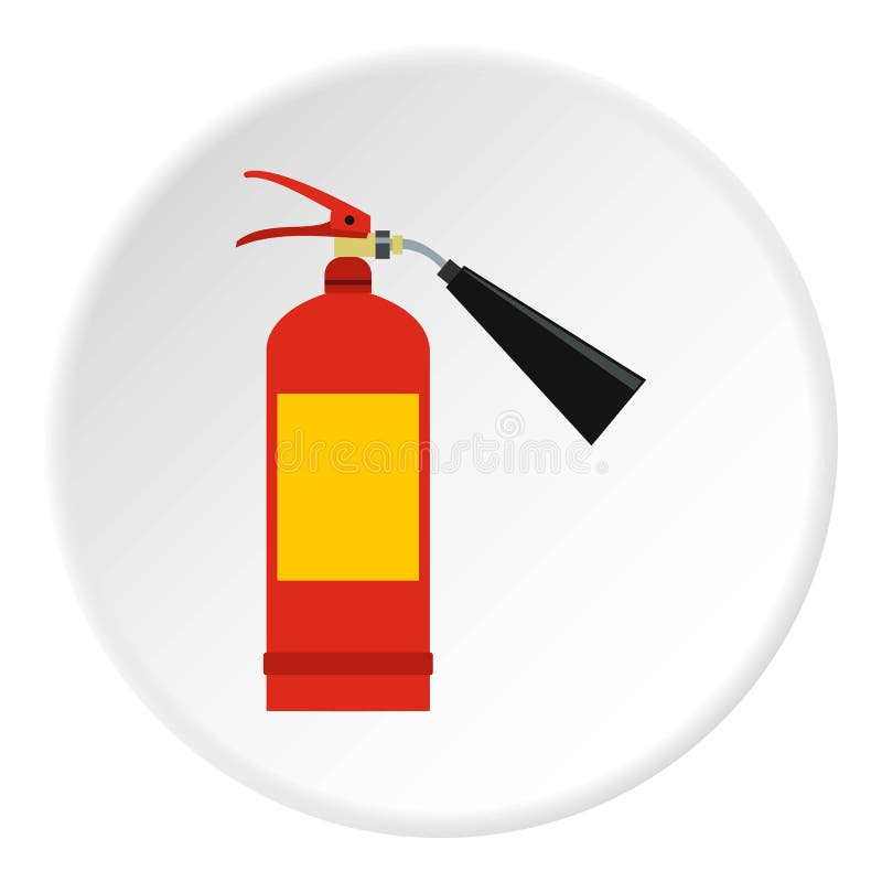 Fire Extinguisher Icon, Flat Style Stock Illustration - Illustration of ...