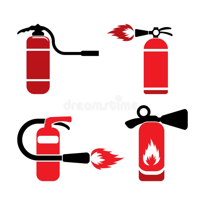 Fire Extinguisher Icon. Vector Illustration Logo Design Stock Vector ...