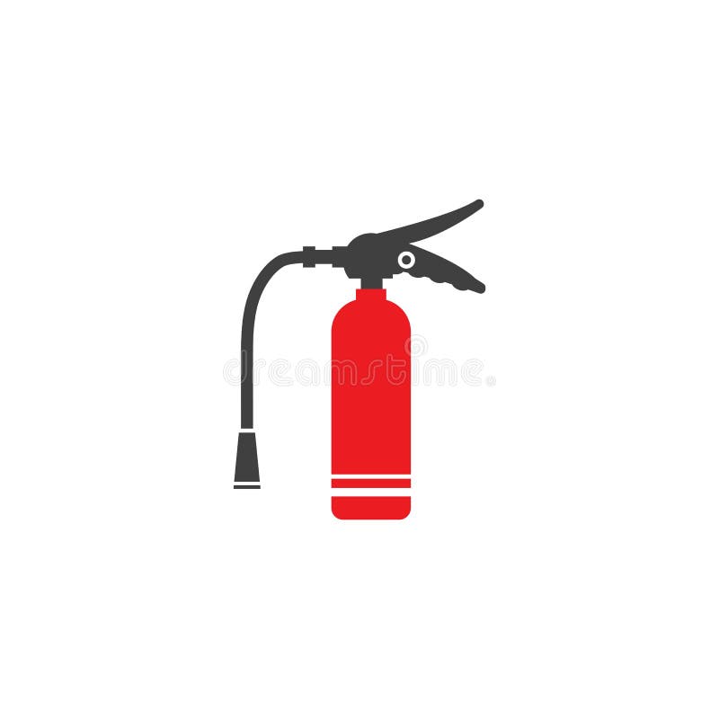 Fire Extinguisher Icon Vector Stock Vector - Illustration of flame ...