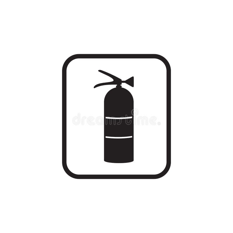 Fire Extinguisher Icon Logo Design Stock Vector - Illustration of ...