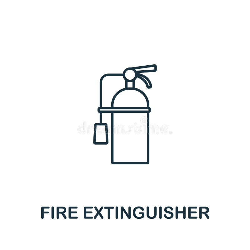 Fire Extinguisher Icon from Work Safety Collection. Simple Line Element ...