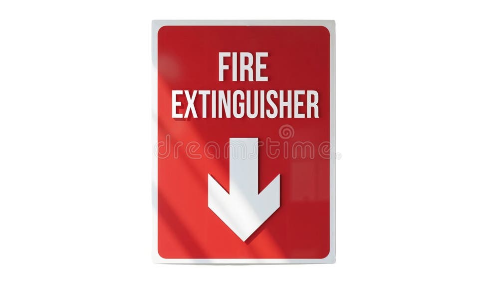 Fire Extinguisher Location Indicator Sign for Emergency Safety ...