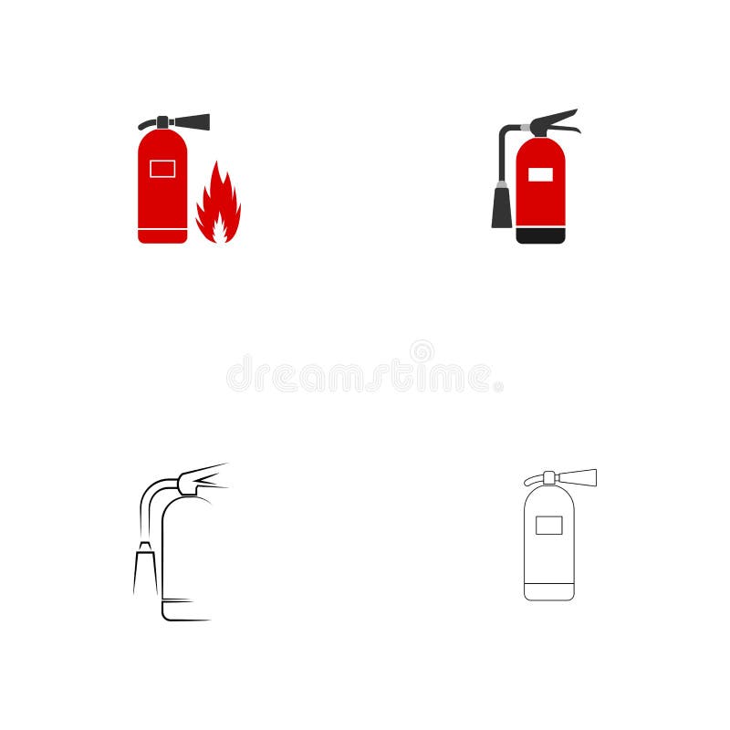 Fire extinguisher logo stock vector. Illustration of alarm - 255260087