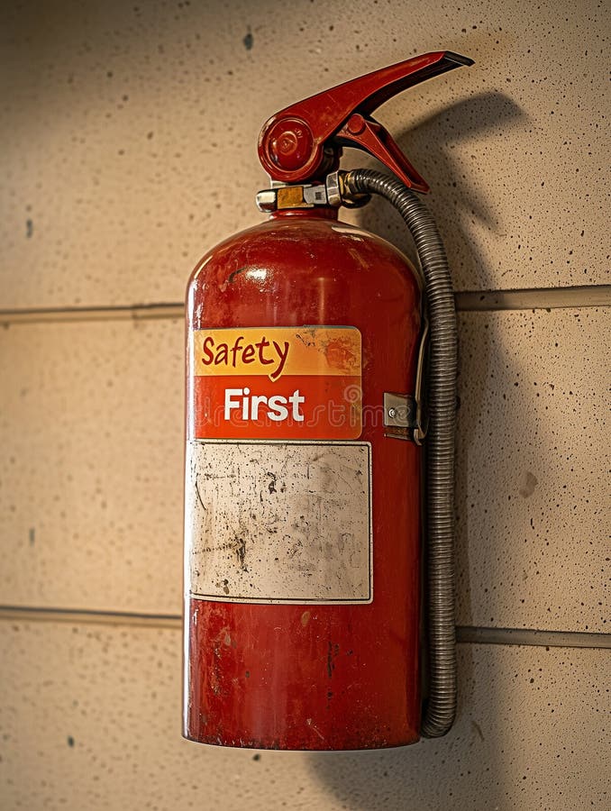 Fire Extinguisher Mounted on Wall Emphasizing Safety Protocols in ...