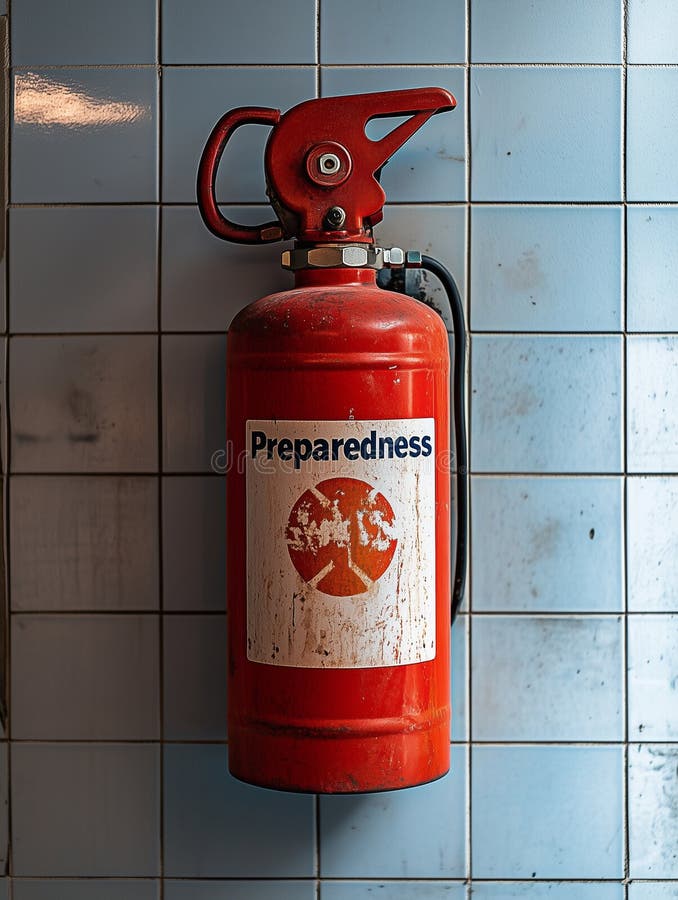 Fire Extinguisher Promoting Safety and Preparedness in a Tiled ...