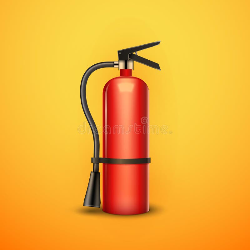 Fire Extinguisher Protection Isolated. Red Fire Extinguisher Emergency ...