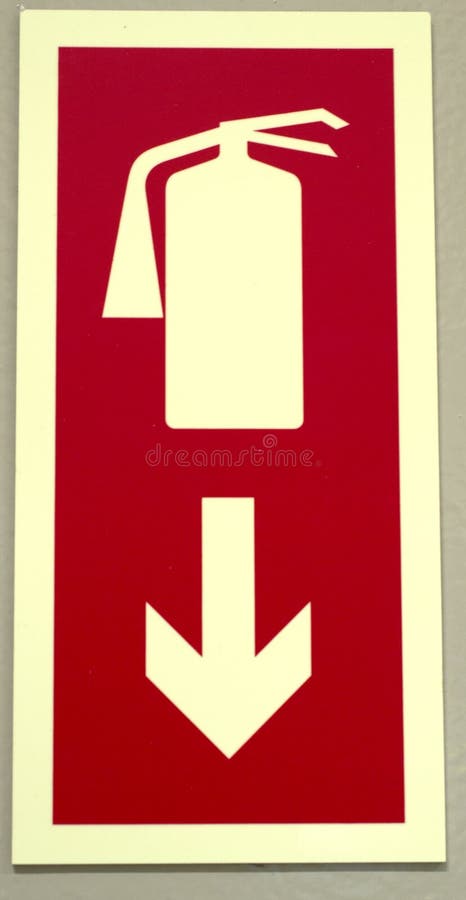 Fire extinguisher sign stock image. Image of metal, burn - 23583575