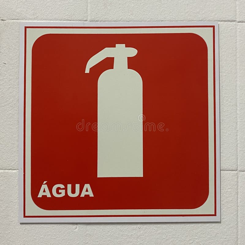 Fire extinguisher sign stock photo. Image of interior - 254444174
