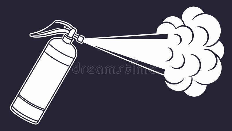 Fire Extinguisher Spray, Emergency Safety Action, Vector Design ...