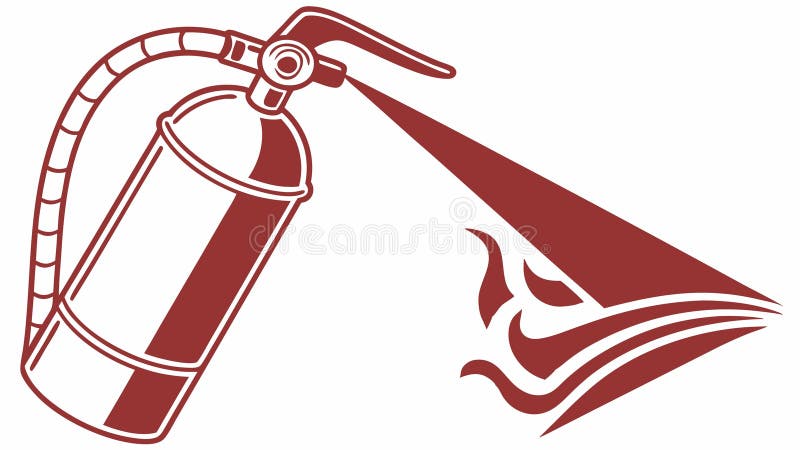Fire Extinguisher Suppressing Flames, Safety, Vector Design Generative ...