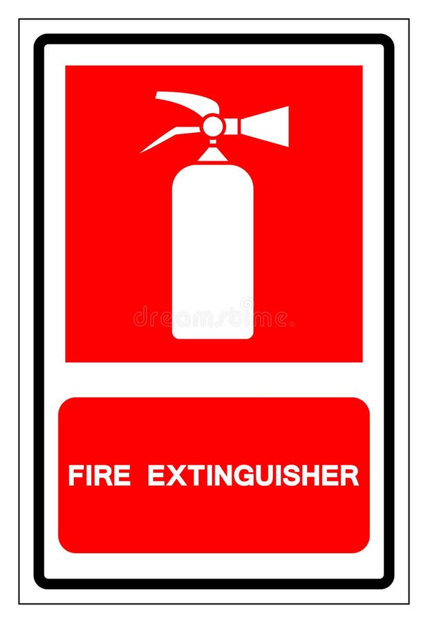 Fire Extinguisher Symbol Sign, Vector Illustration, Isolate on White ...