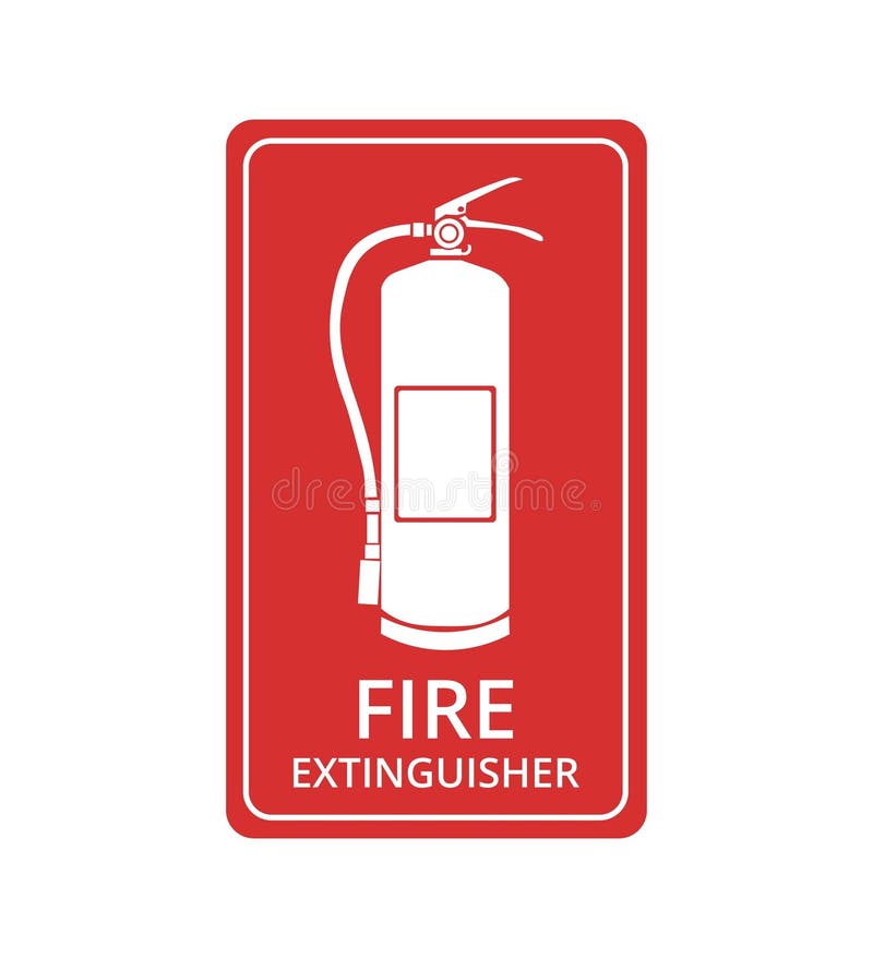 Red Fire Extinguisher Symbol Stock Vector - Illustration of disaster ...