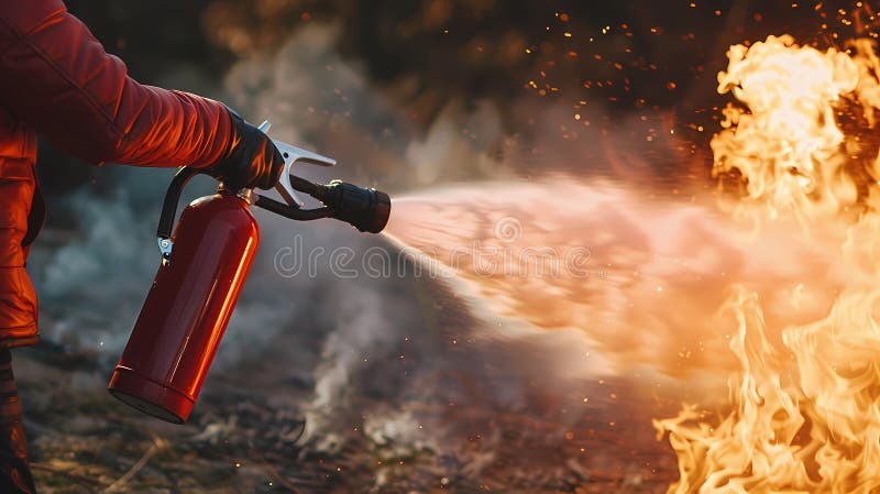 A Fire Extinguisher To Put Out the Fire Close-up. Stock Photo - Image ...