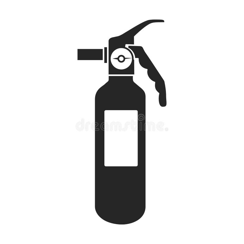Fire Extinguisher Vector Icon.Cartoon Vector Icon Isolated on White ...