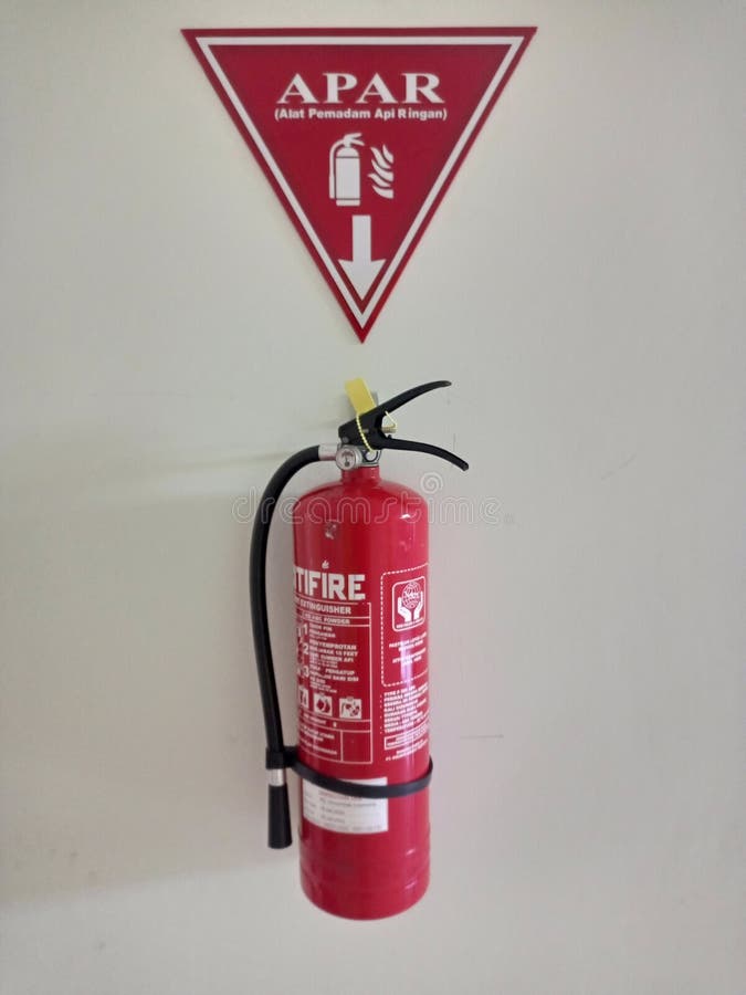 Fire Extinguisher on the Wall Stock Image - Image of building, fire ...