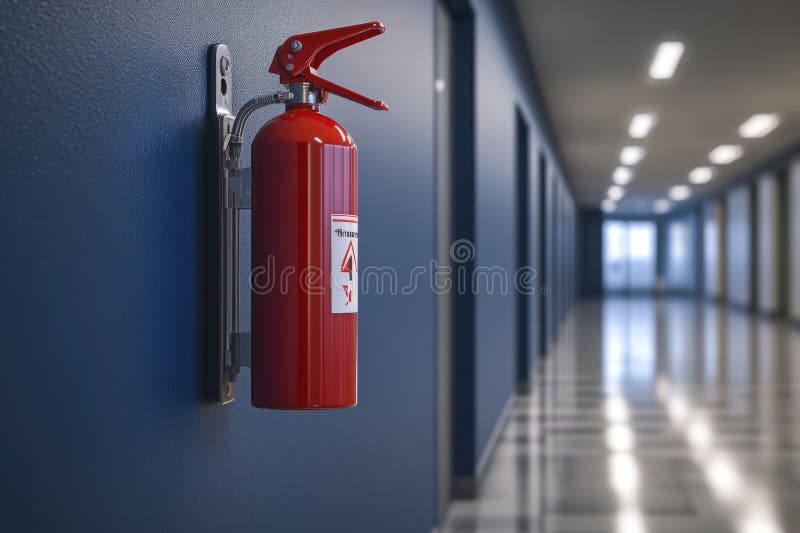 Fire Extinguisher Wall Mount Stock Image - Image of industrial ...