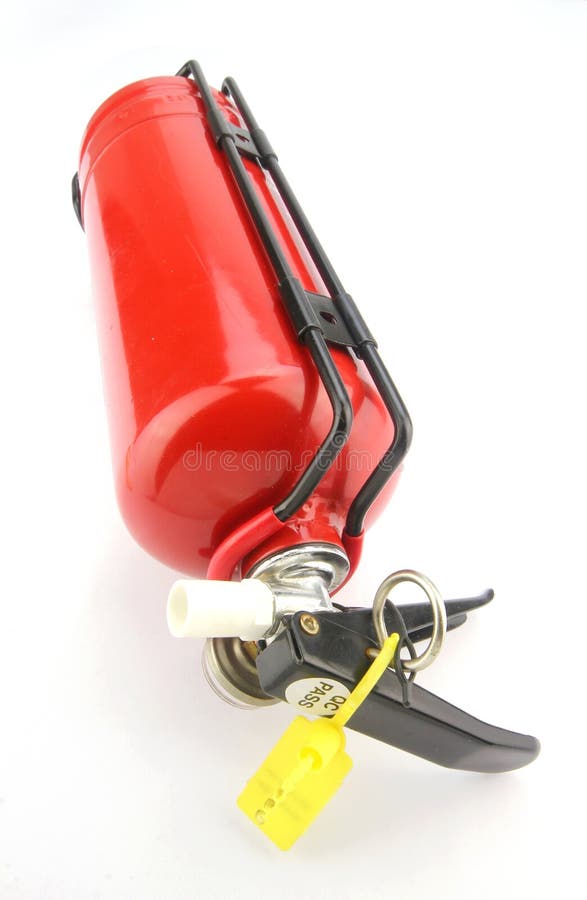Fire Extinguisher : Handle , Trigger Pin Stock Image - Image of rescue ...