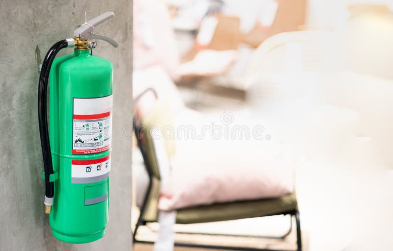 Fire Extinguishers Hanging on the Wall Available in Fire Emergencies at ...
