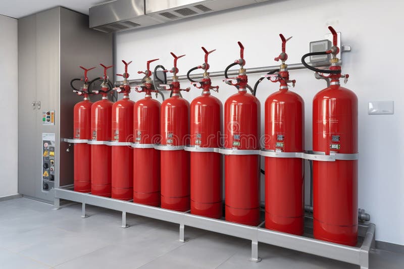 Fire Extinguishing Systems. AI Generated Stock Illustration ...