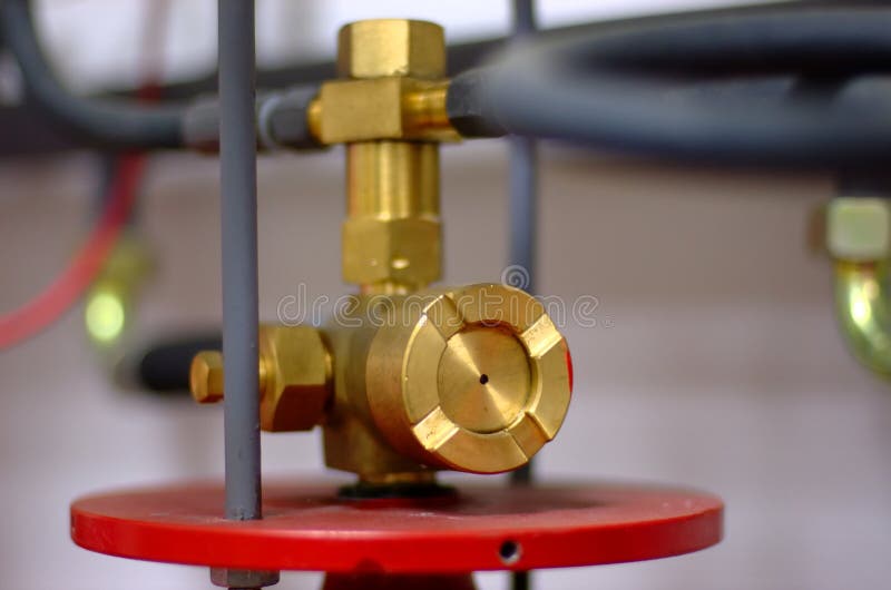 Fire extinguishing valve stock image. Image of watering - 4161455