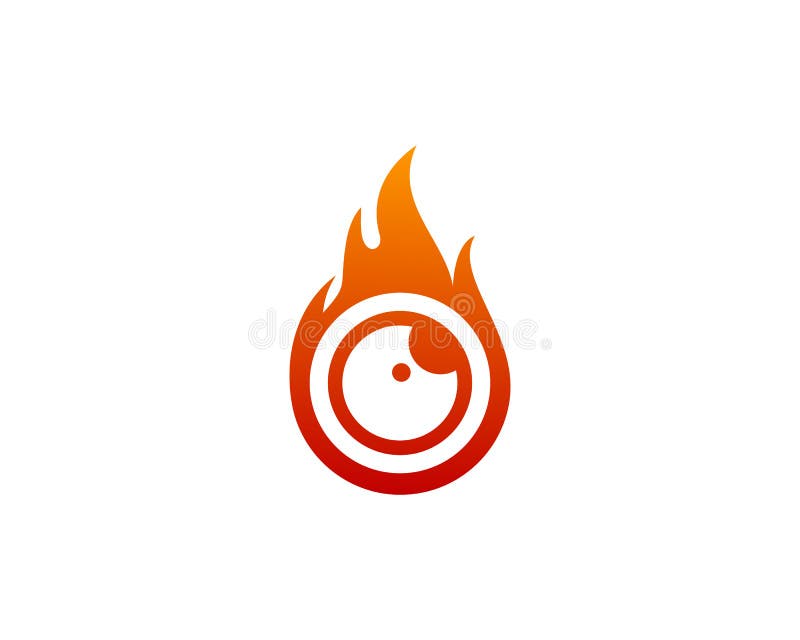 Fire Eye Icon Logo Design Element Stock Vector - Illustration of ...