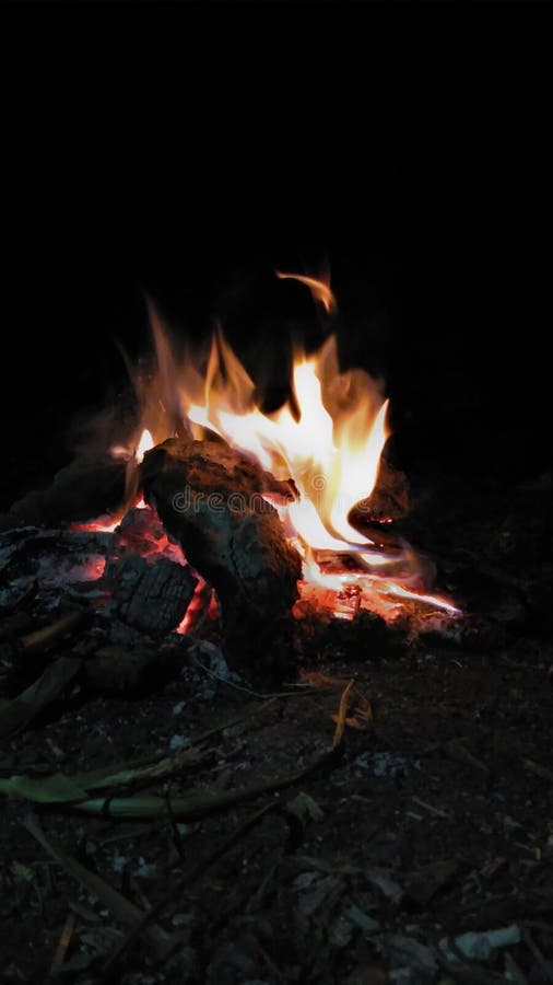 Fire at Farm in the Season of Winter Stock Photo - Image of firenight ...