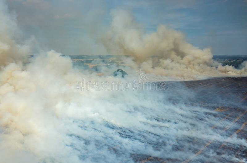 Fire on the field stock image. Image of outdoor, flames - 57969689