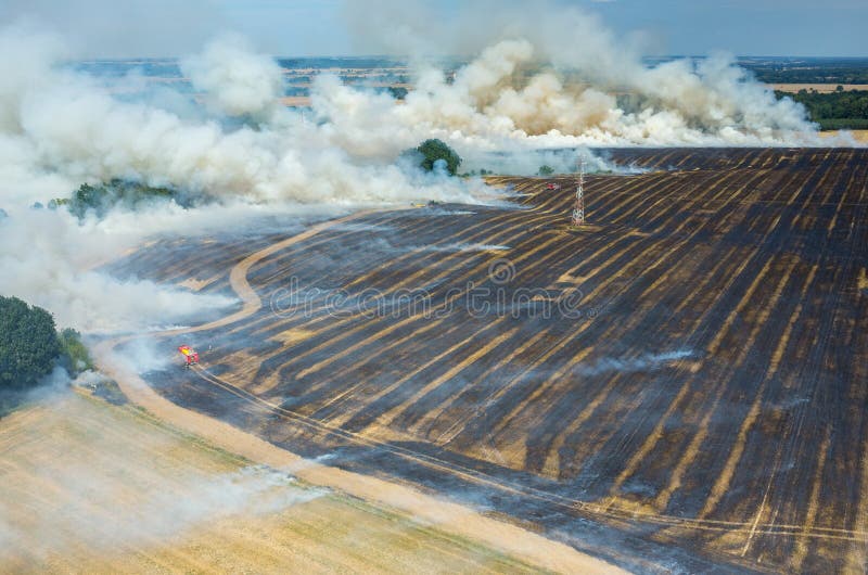 Fire on the field stock image. Image of field, background - 57971909