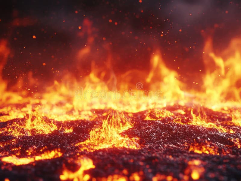 Fire in Field Close-Up stock image. Image of warmth - 378563177