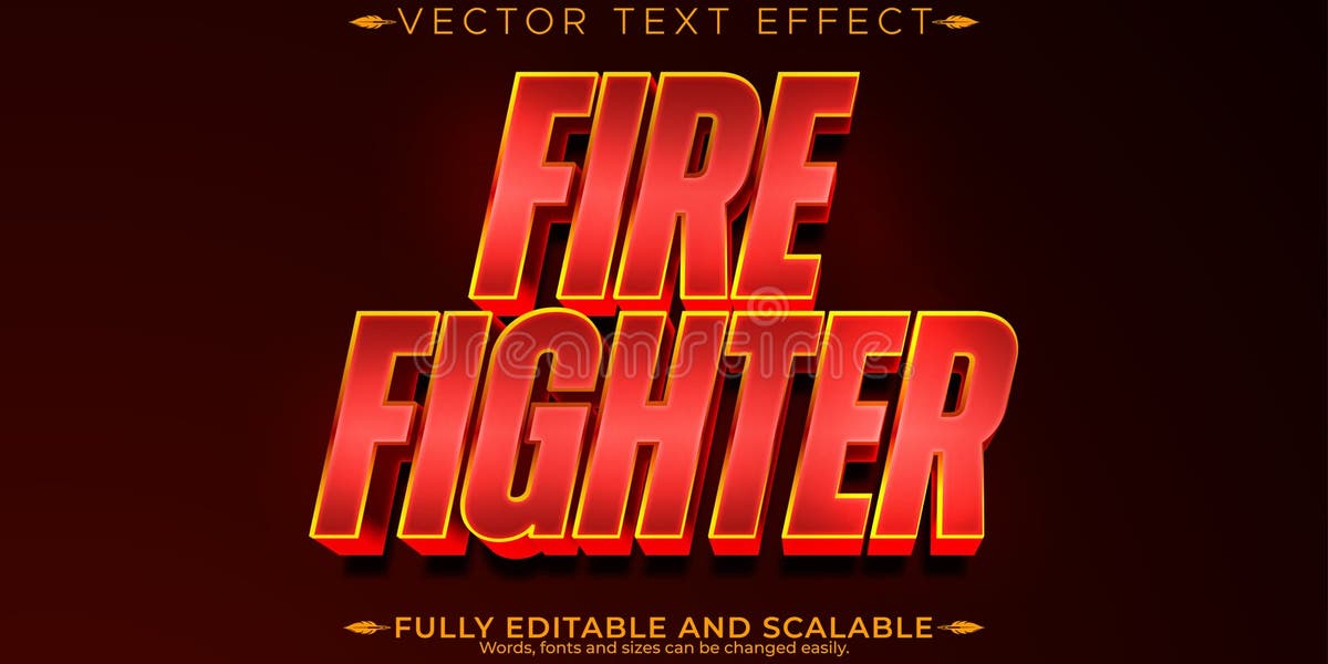 Firefighter Font Editable Stock Illustrations – 109 Firefighter Font ...