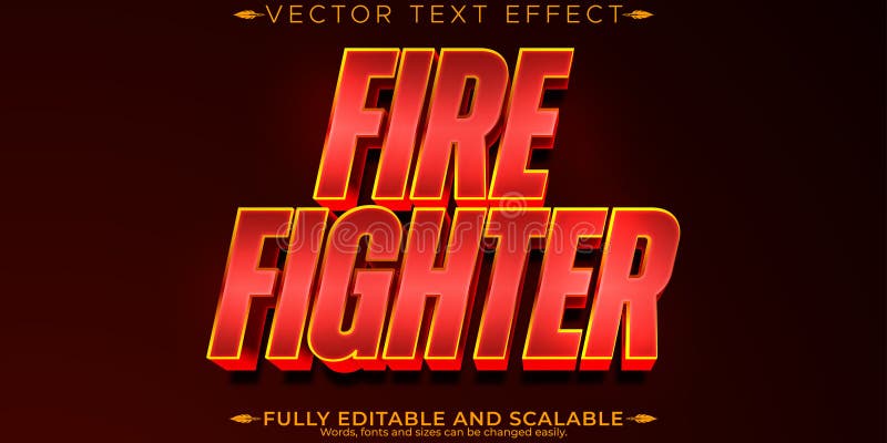 Fire Fighter Editable Text Effect, Editable Flame and Hero Text Style ...