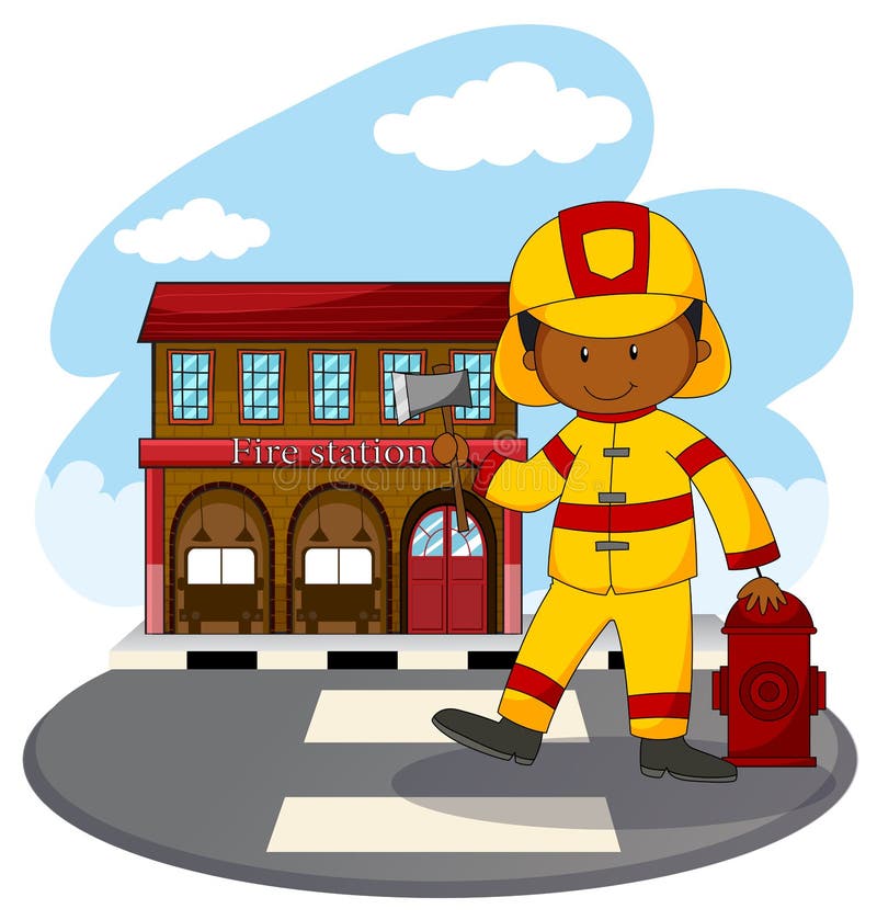 Clip Art Fire Station Stock Illustrations – 137 Clip Art Fire Station ...
