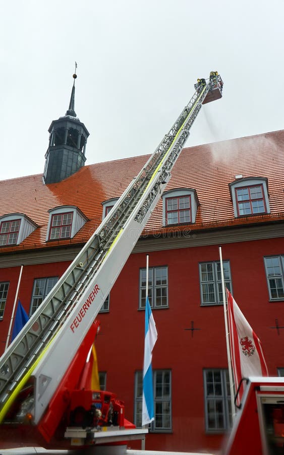 Fire Fighter Practicing Rescue Editorial Stock Photo - Image of hydrant ...