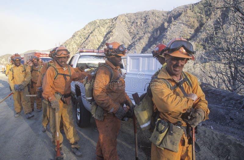 Fire Fighters Packing Up after a Fire Editorial Photography - Image of ...