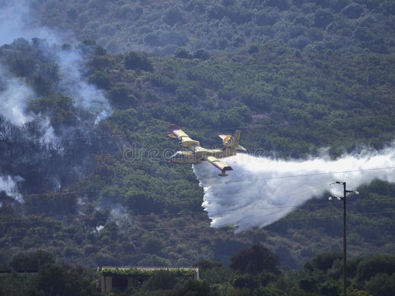 Fire fighters in the sky editorial stock image. Image of cinder - 233735364