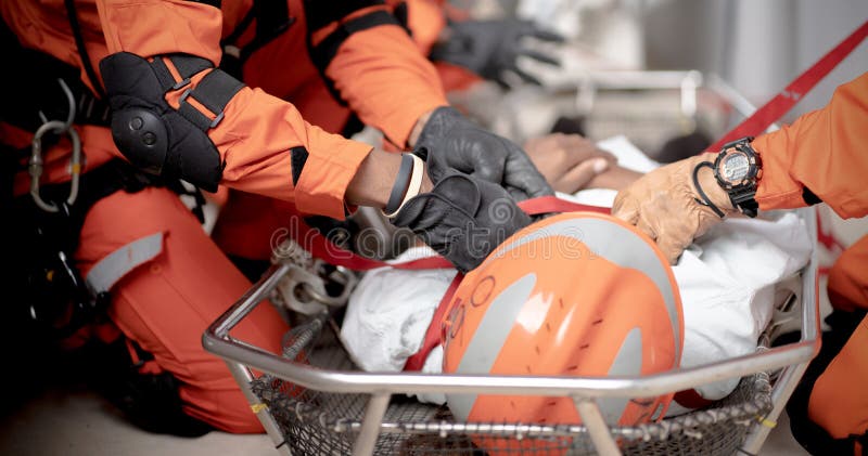 Fire Fighther Working for Transfer People Stock Photo - Image of ...