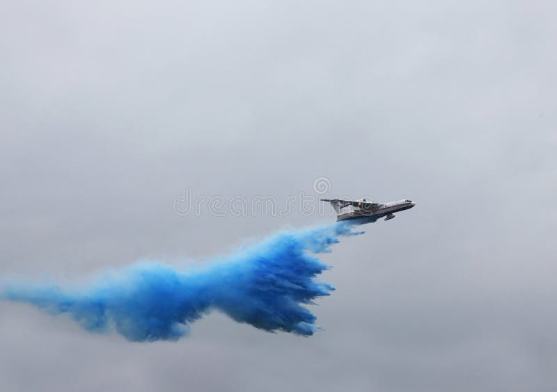 Fire fighting aircraft stock image. Image of demonstration - 21065883