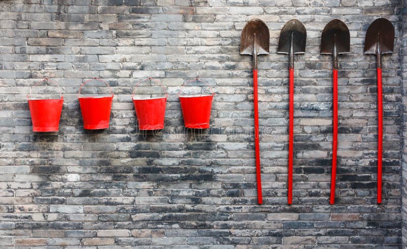 Fire fighting in China stock photo. Image of bucket, pattern - 26879834