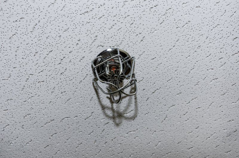 Fire Fighting Device Installed in the Office on the Ceiling. Water ...